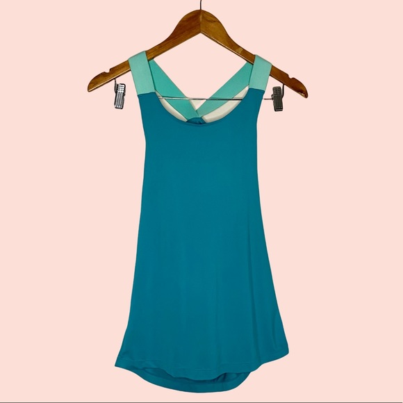 Merrell | Tops | Merrell Teal And Mint Open Back Workout Tank | Poshmark